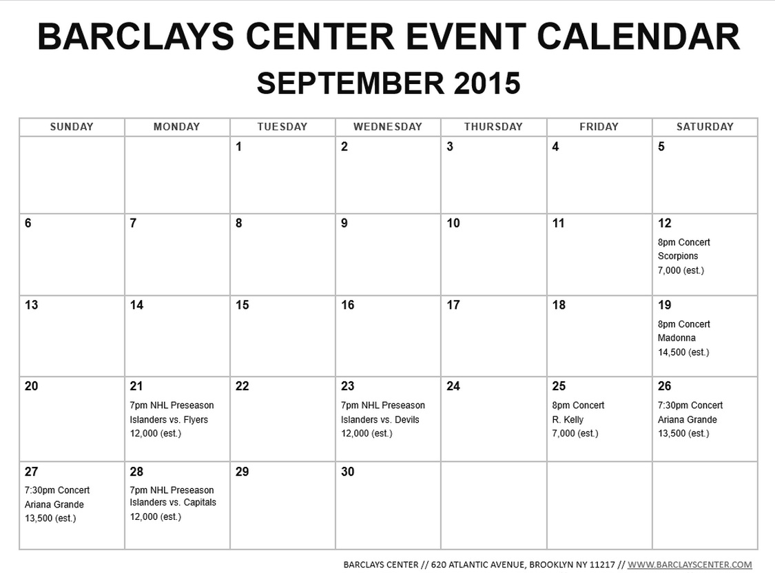 Barclays Center releases updated event calendars (with hockey); WWE ...