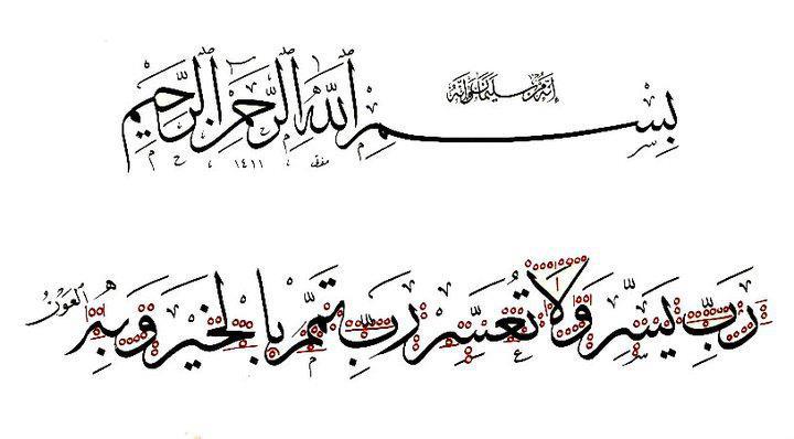 Seni Kaligrafi : Contoh Kaidah Kaligrafi Khot Tsulus