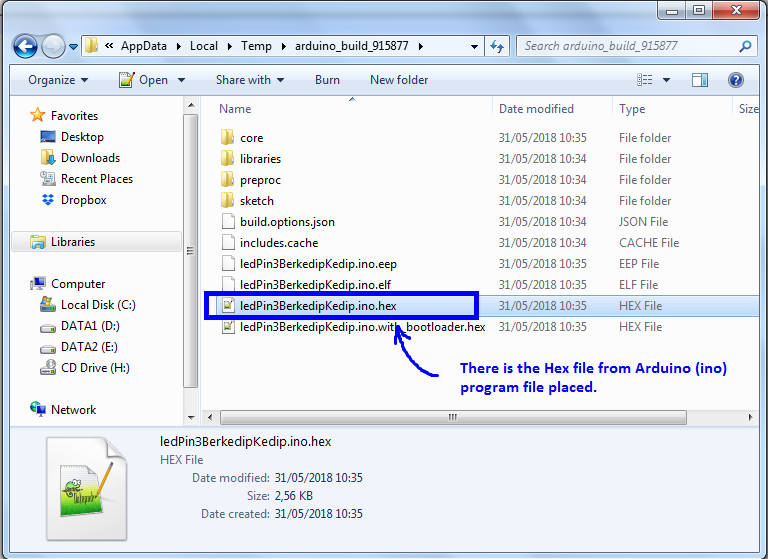 Get Your Hex File From Arduino Program File Ino Robotics University