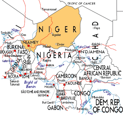 Map of Niger Country Area | Map of Africa Country Regional Political