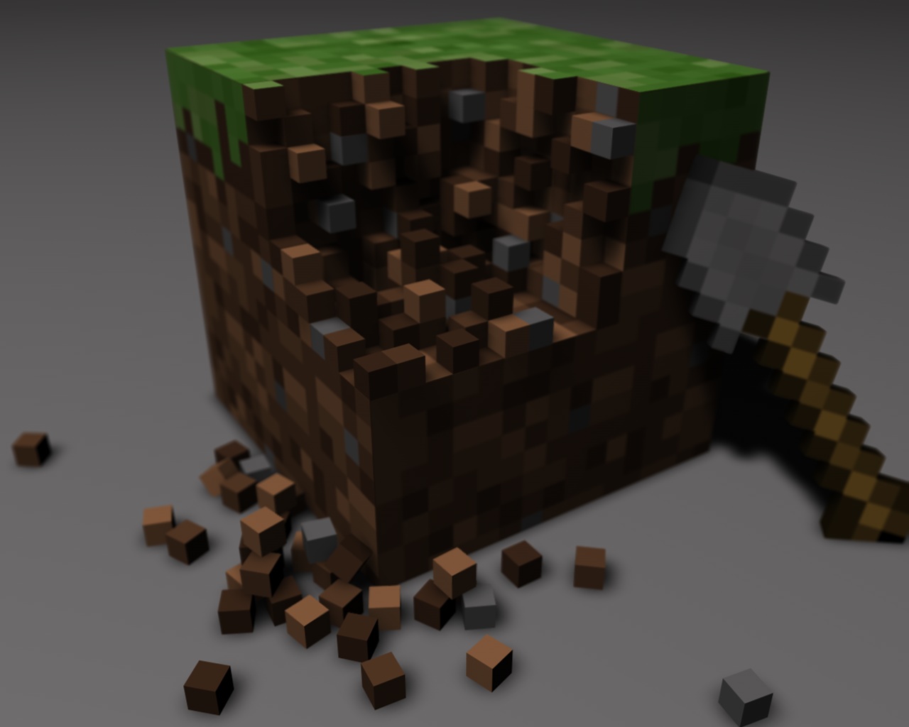minecraft: bloco de terra 3D