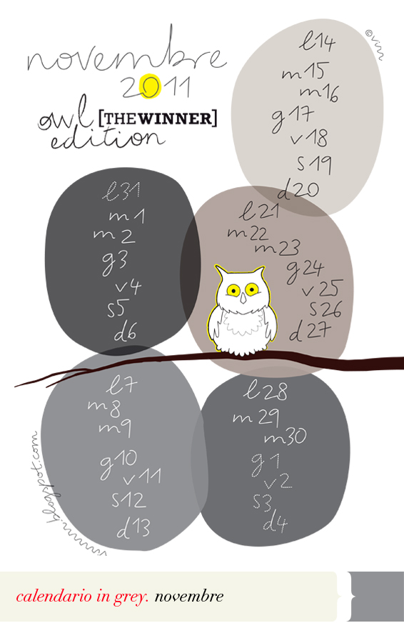 virr: november calendar owl edition!