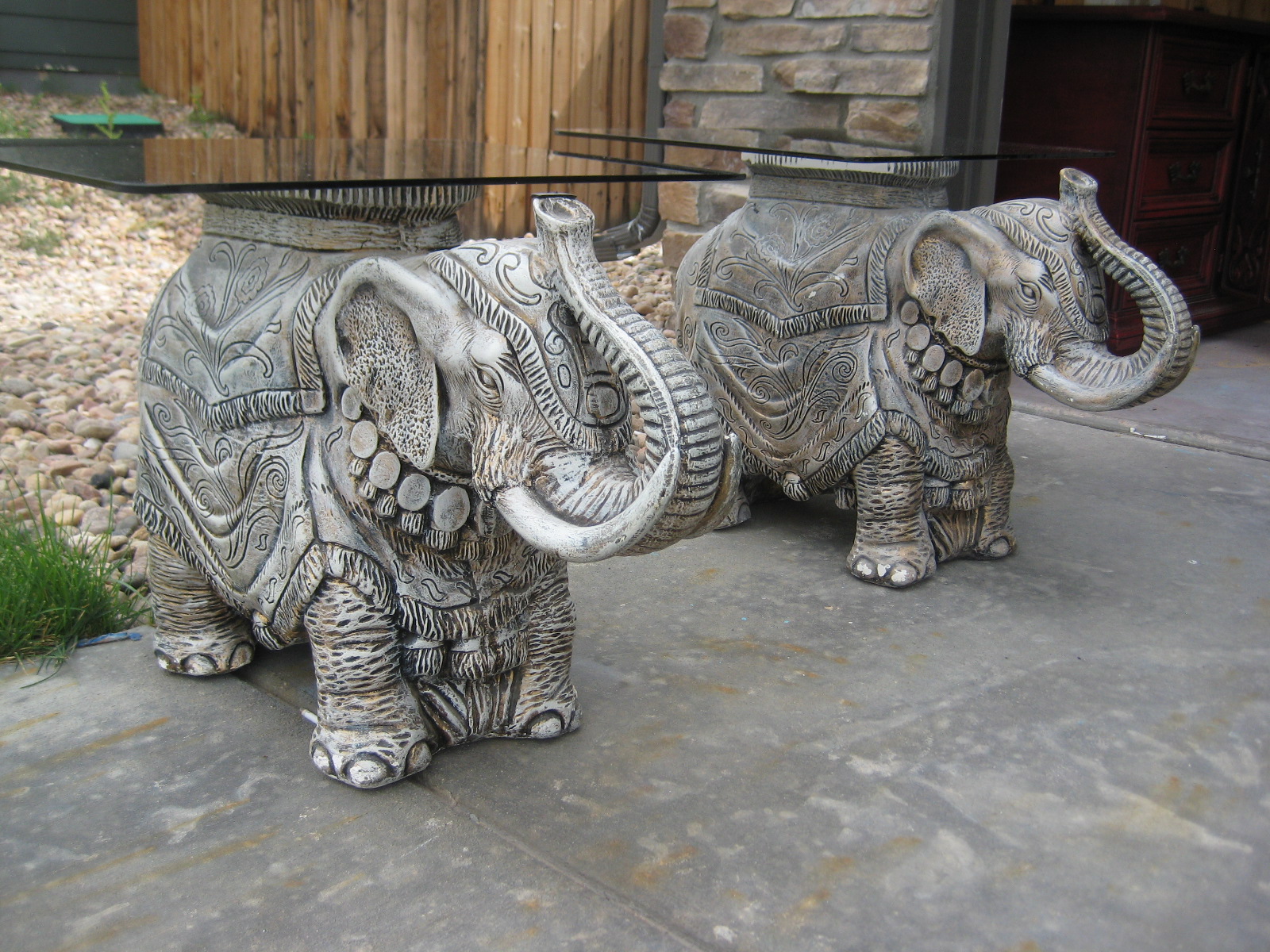Thornton Moving Sale: Vintage Elephant End Tables - $100 each obo