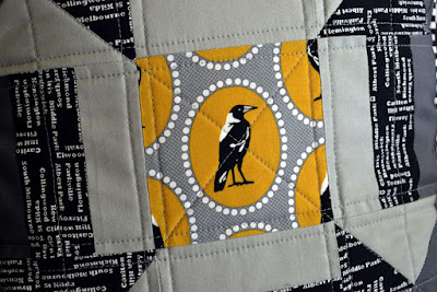 gemini stitches: Melba Magpie pillow & Happy Australia Day!