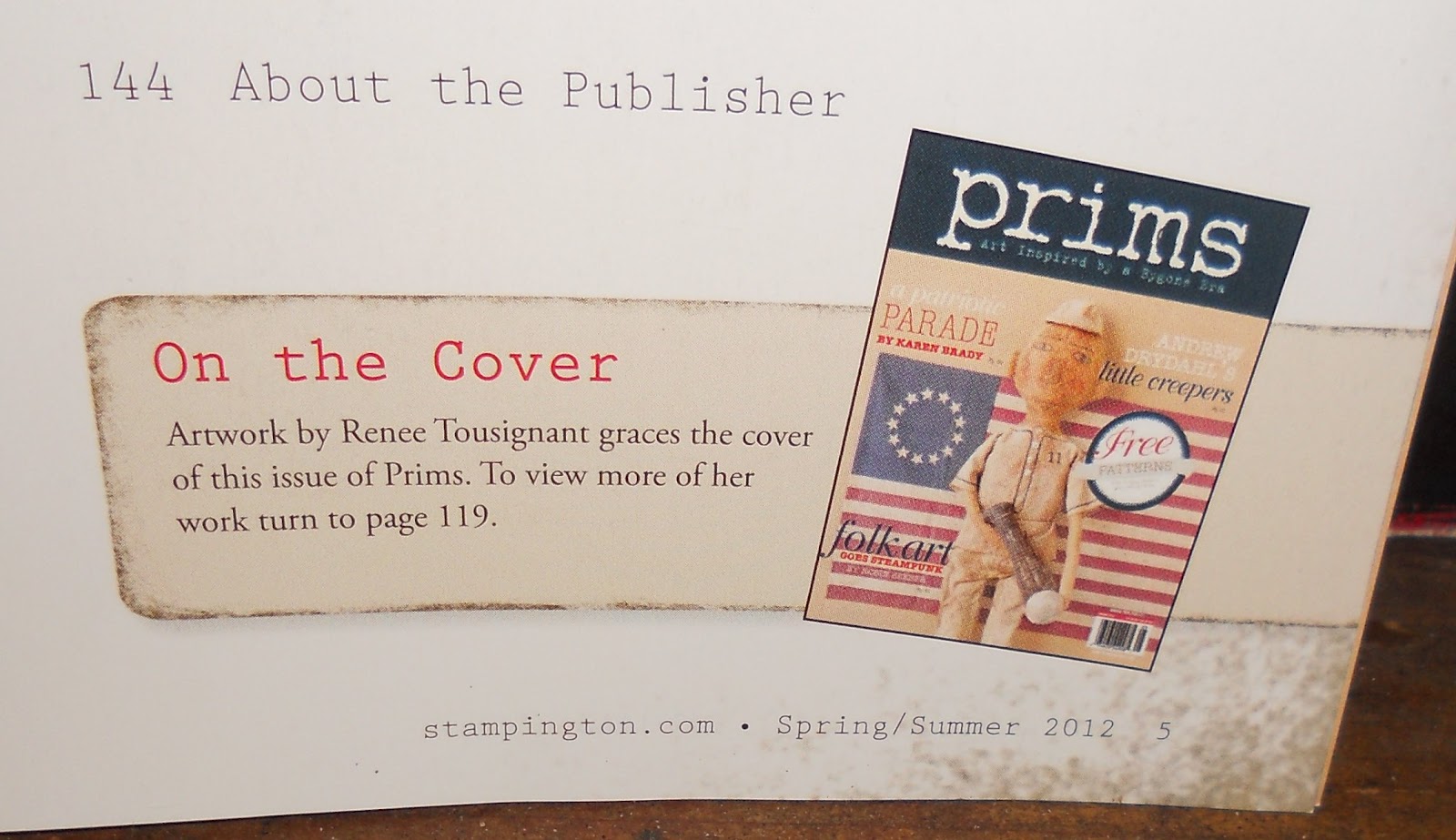 Welcome to CROWS ROOST PRIMS: Rudy Hiltonen--My dollie on the cover of ...