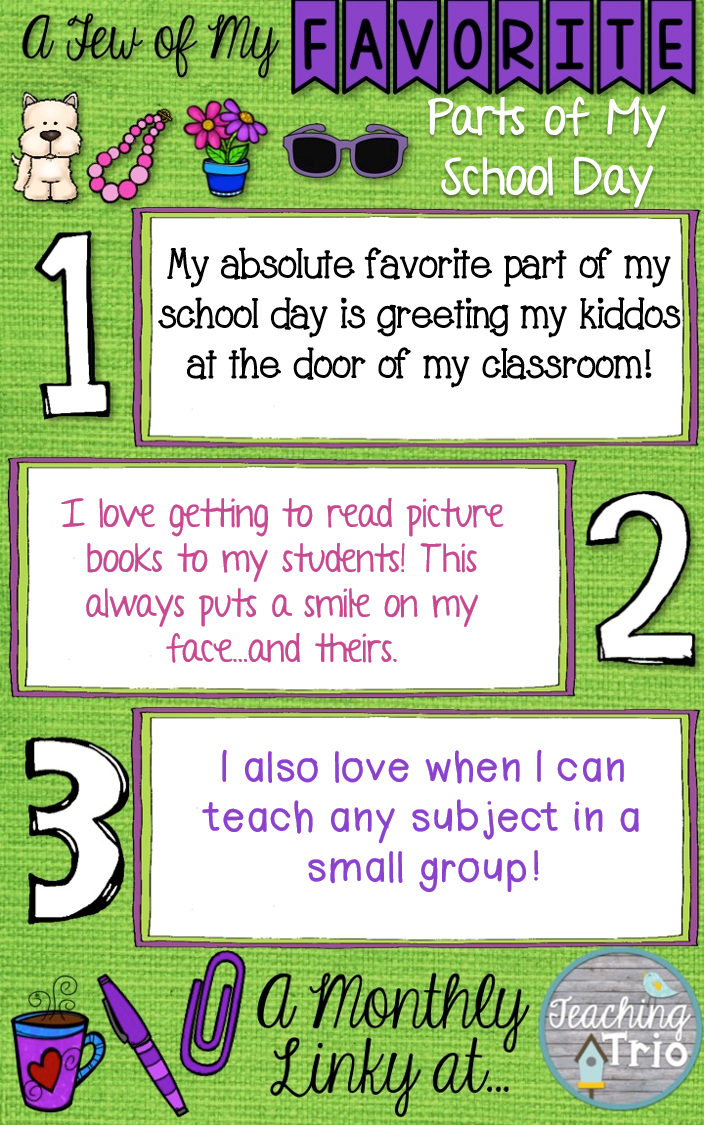 Favorite Times in the School Day - Tech Crazy Teacher