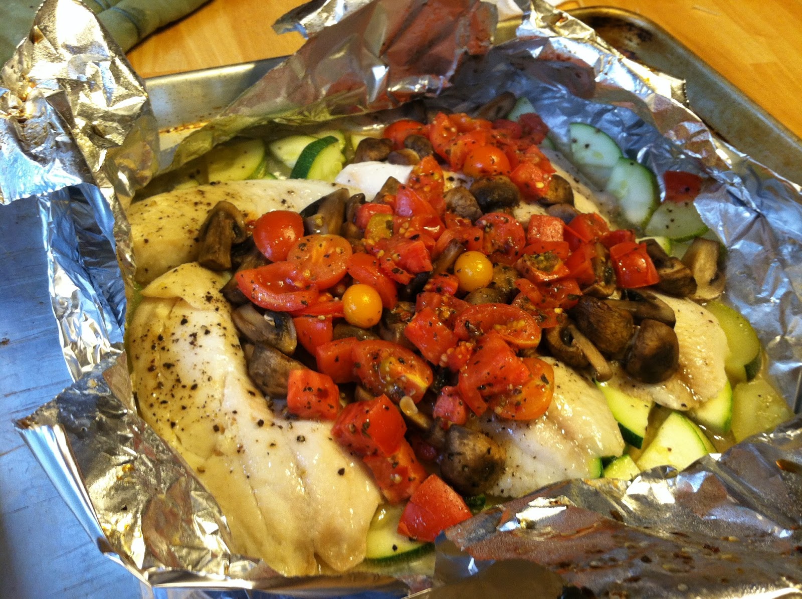 Eat Meat Sparingly: Tilapia Tinfoil dinners