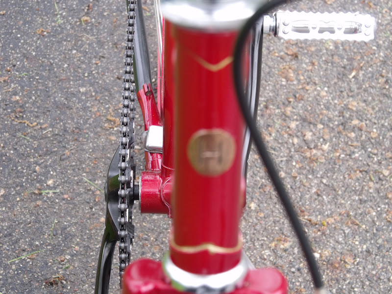 Hugh`s bicycle blog: The Finished Classic Red, Lugged Frame, Fixed Gear ...