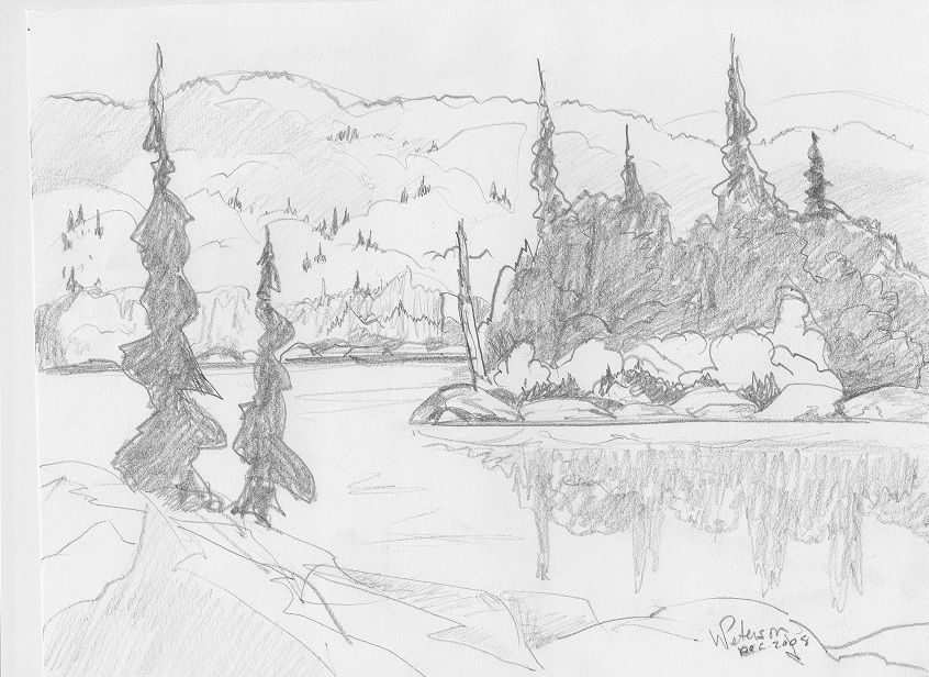 Natural Spaces. Wild Places. Landscape Art by Warren Peterson.: Drawing ...