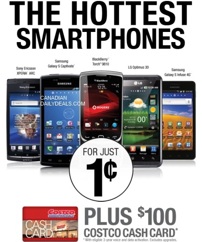 Canadian Daily Deals: Costco: Smartphones $0.01 + $100 Cash Card With ...