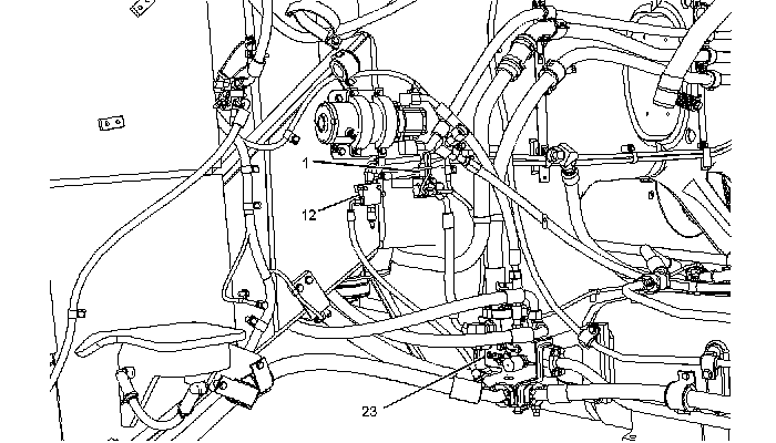 797F Off-Highway Truck Steering System: Hydraulic Schematic