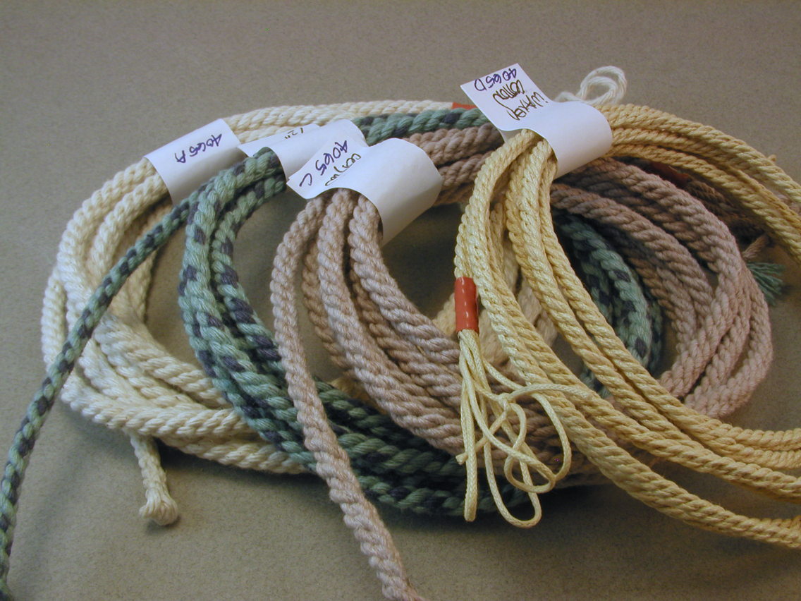 Knots and fiber bracelets: Hand laid twisted rope collection 4065