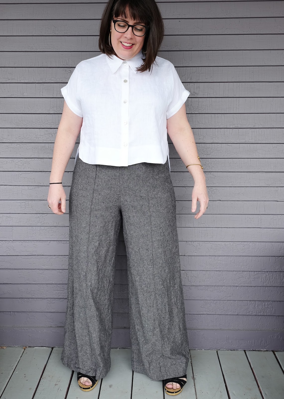 Cookin' & Craftin': Cropped Closet Case Patterns Kalle in Linen