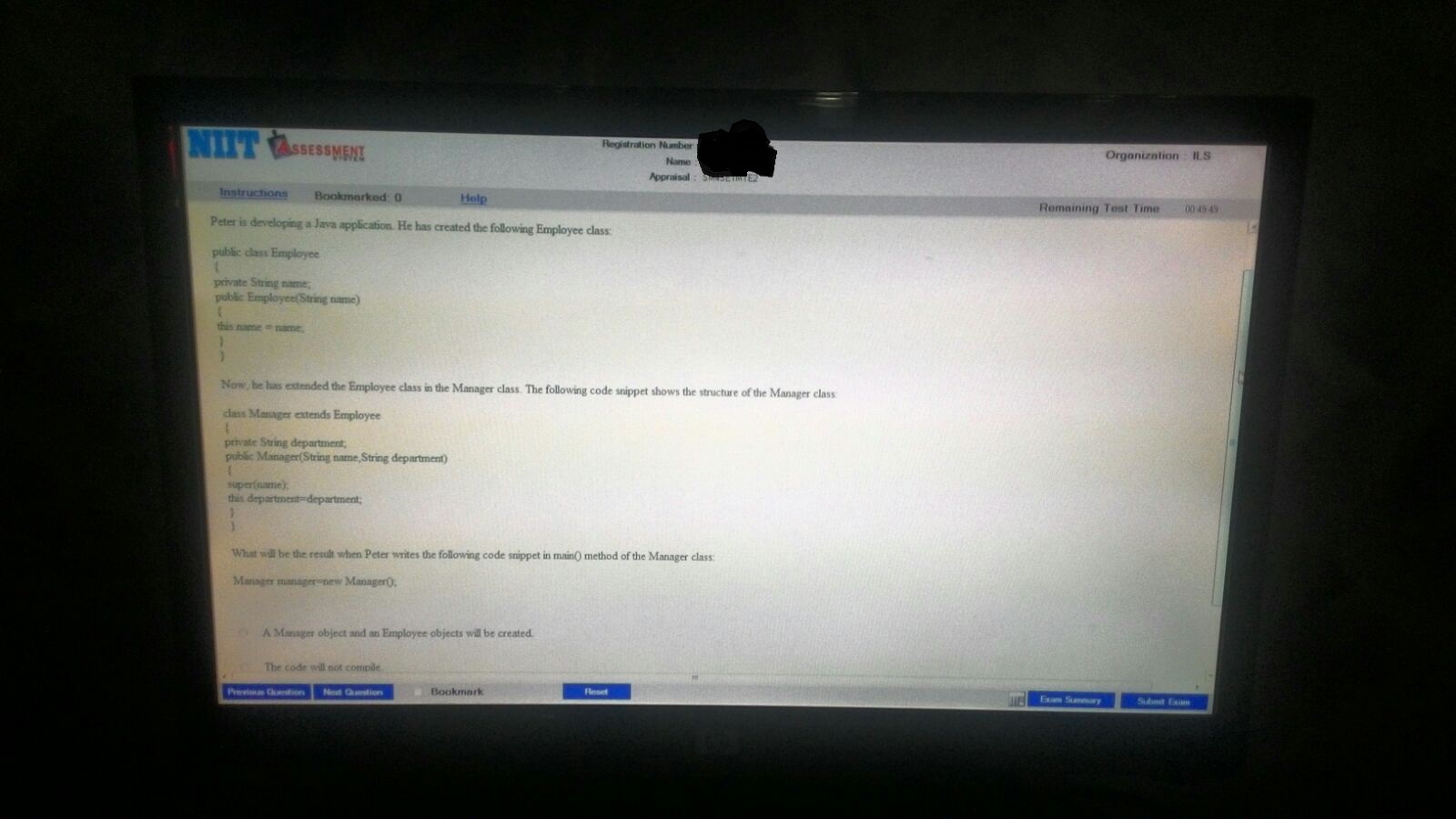 GNIITSolution: NIIT Java Exam sem 4