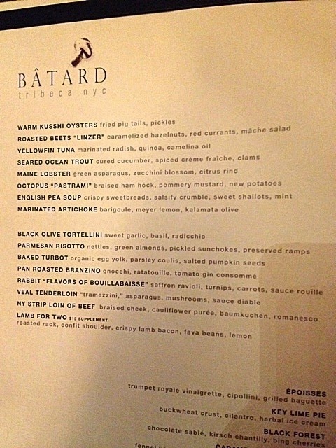 Tasty Travails: Bâtard - We're On Hallowed Ground In Tribeca