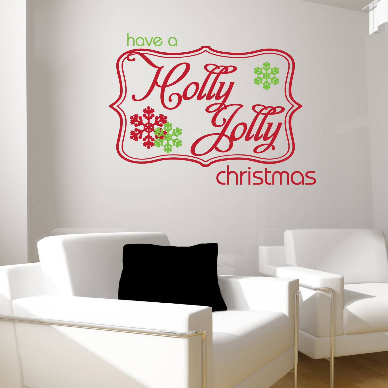 Janey Mac: Christmas Wall Decals - Holly Jolly Christmas