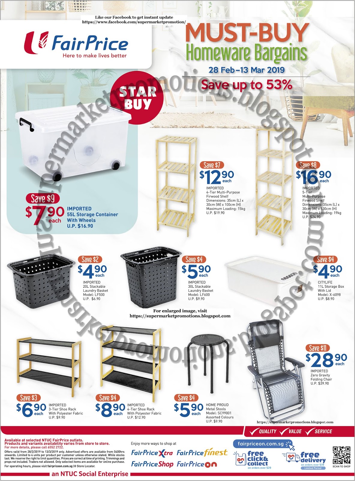 NTUC FairPrice Homeware Bargains 28 February - 13 March 2019 ...