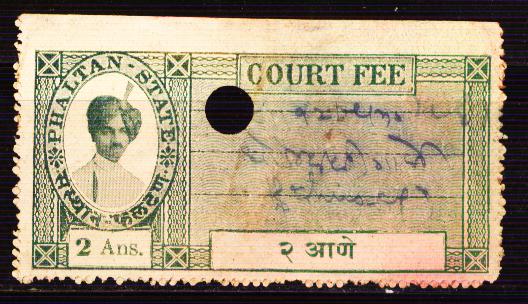 Heritage of India stamps site: Indian Princely State Phaltan Fiscal ...