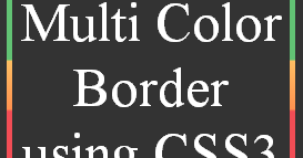 Multi Color Border using CSS3 - jQuery 2 DotNet