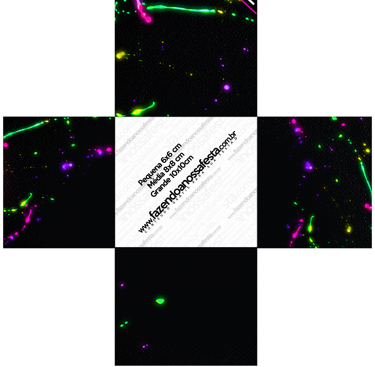 Neon Party: Free Printable Boxes. | Oh My Quinceaneras!