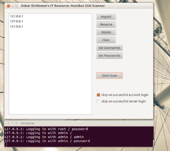 HostBox v0.3 SSH Scanner ~ SSH TOOL