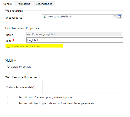 MS CRM Customization: Long label trimming on Form