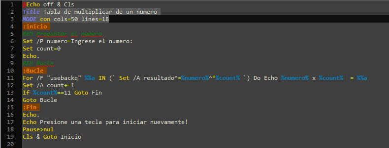 CMD - Batch: Resultado de ejercicios