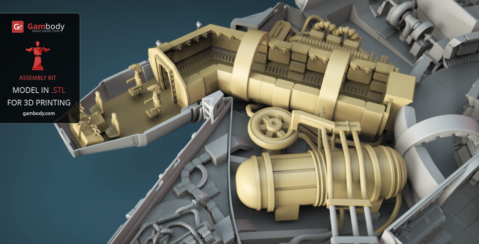 Star Wars - Millennium Falcon Interior 3D Printable Parts Kit 1 ...