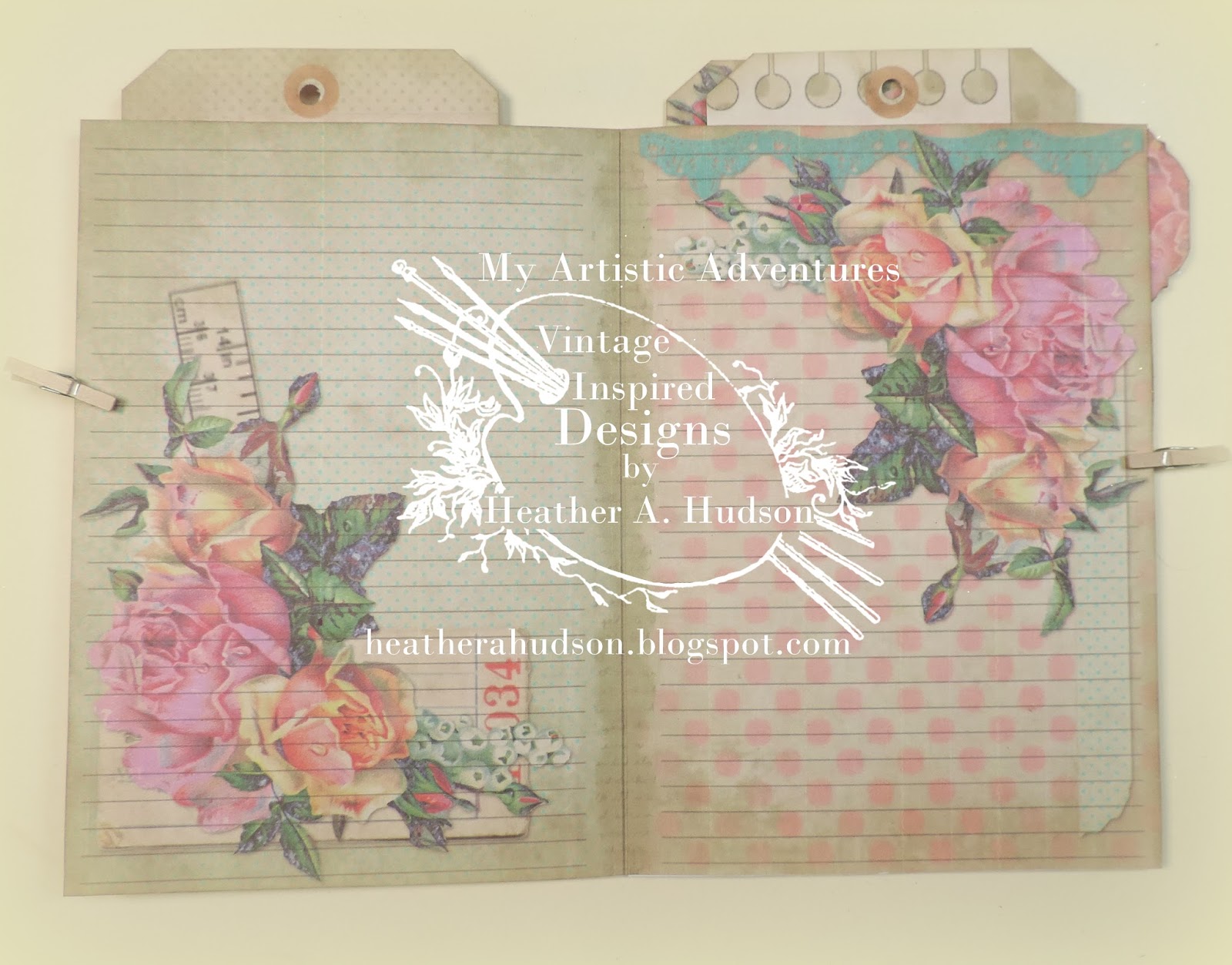 Heather A Hudson: Vintage Shabby Chic Calendar/ Journal Pages Digital Set