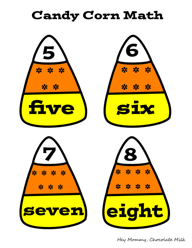 Hey Mommy, Chocolate Milk: Candy Corn Math with Printables