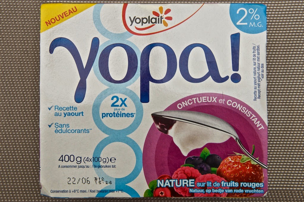 Yopa! nature sur lit de fruits rouges 2% M.G. (4x100g) par Yoplait
