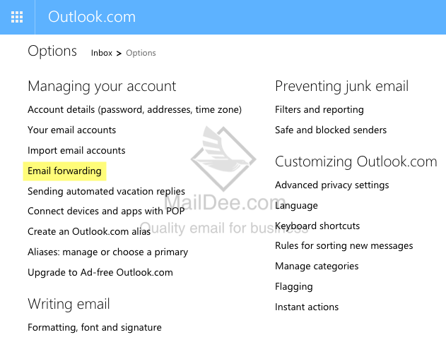 Technology Land Co., Ltd.: วิธีการตั้ง Auto Forward ของ Hotmail.com ...