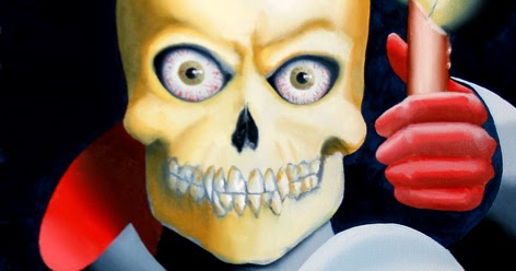 DAILY PAINTERS MARKETPLACE: Mark Webster - Unmasked - Skull Mask Oil ...