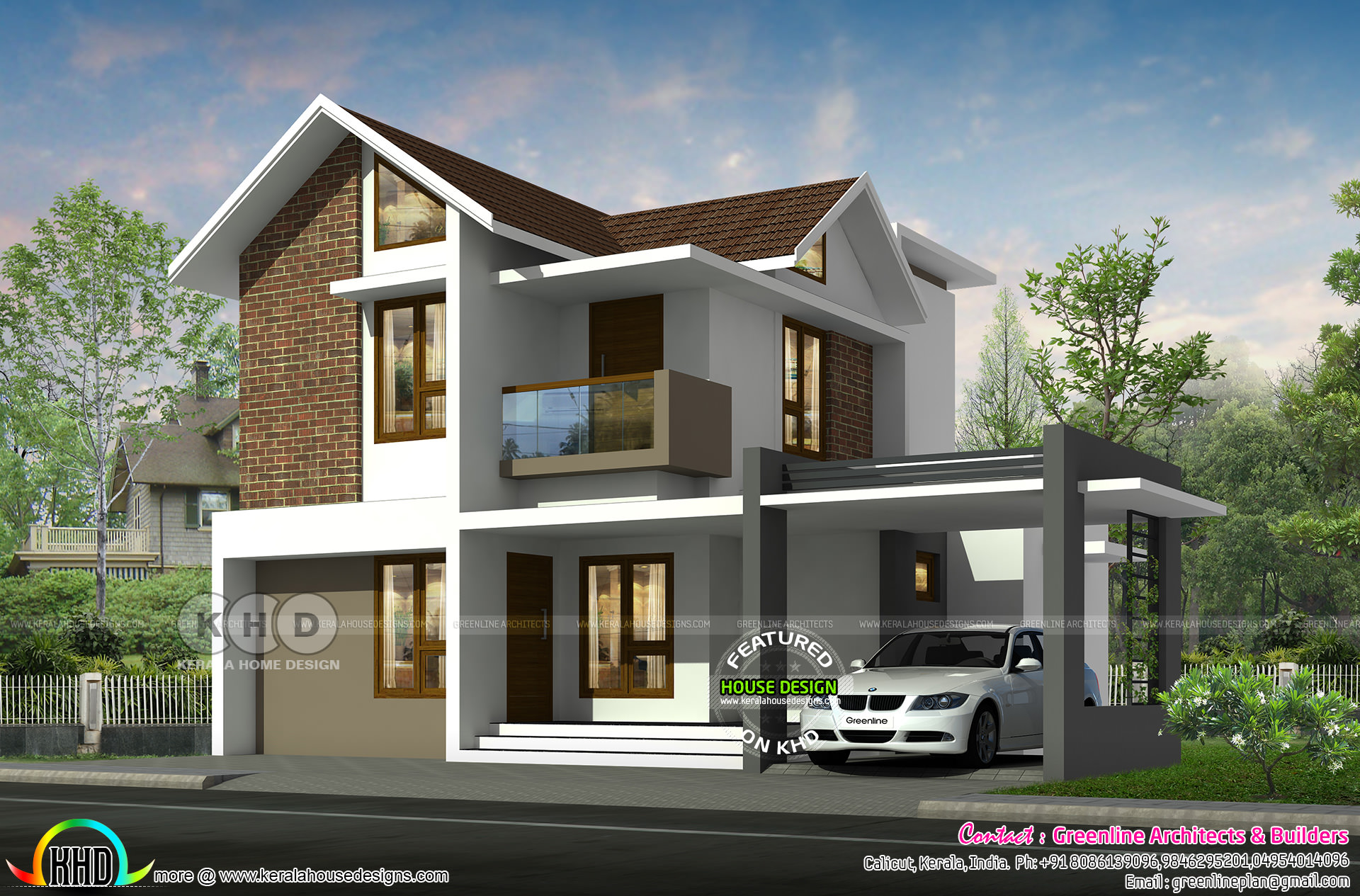1590 sq-ft 3 bedroom modern contemporary - Kerala Home Design and Floor ...