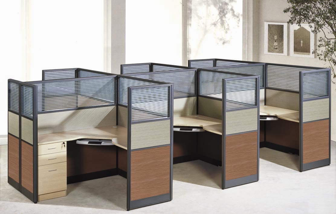 interior kantor minimalis lapis HPL: meja cubical/workstation/sekat ...