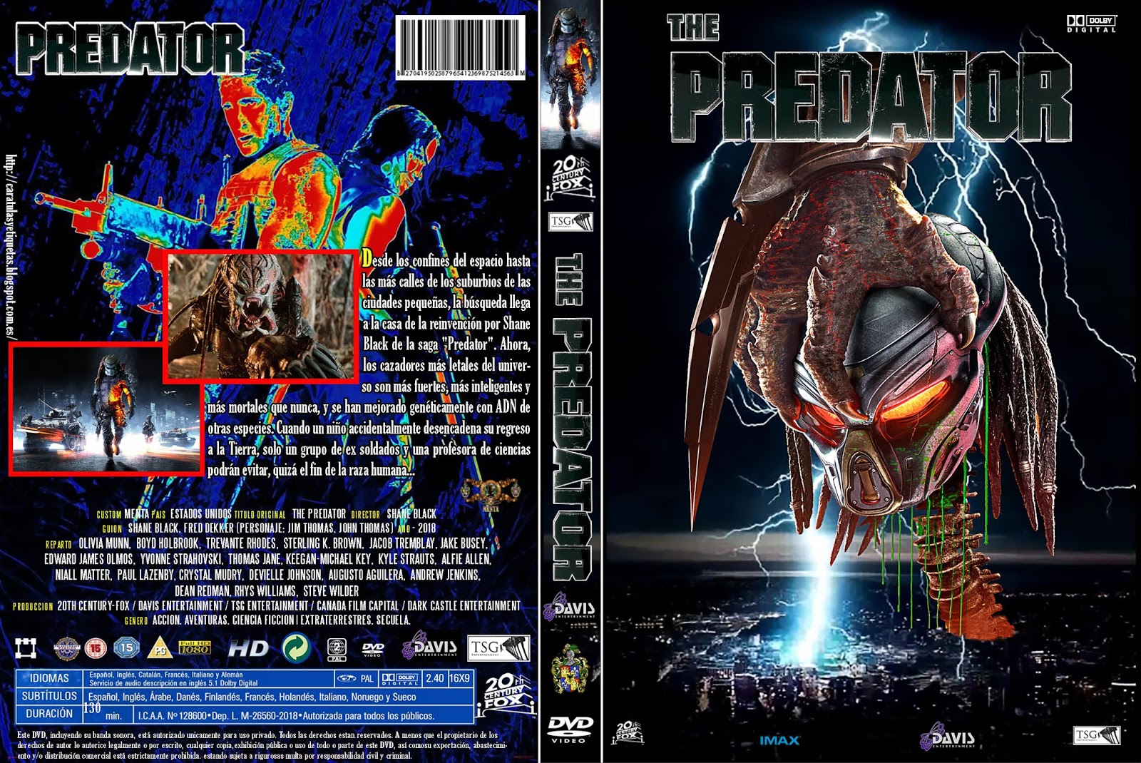 Caratulas y etiquetas: Predator