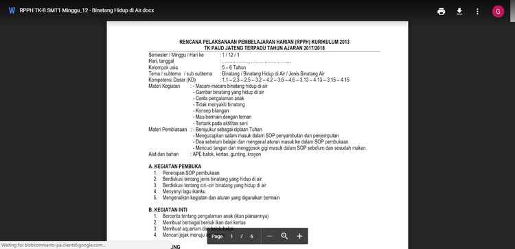 Download Contoh RPPH TK B Smt 1 Minggu 9-17 Kurikulum 2013 - BERKAS GURU 25