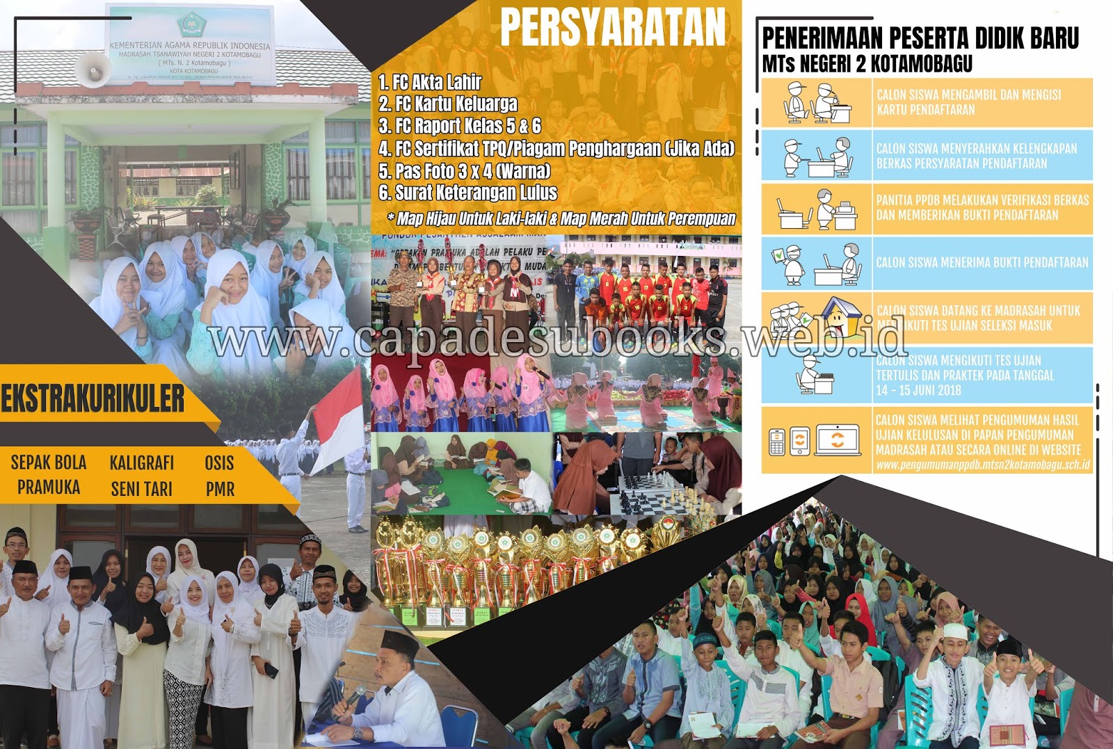 Contoh Brosur PPDB MTsN 2 Kotamobagu