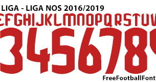 Free Football Fonts: Portugal Liga NOS 2016/2021 Font
