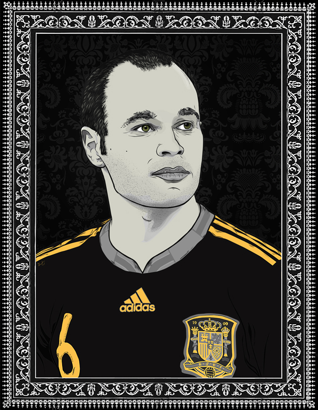 Cartoon Pictures of Andre Iniesta