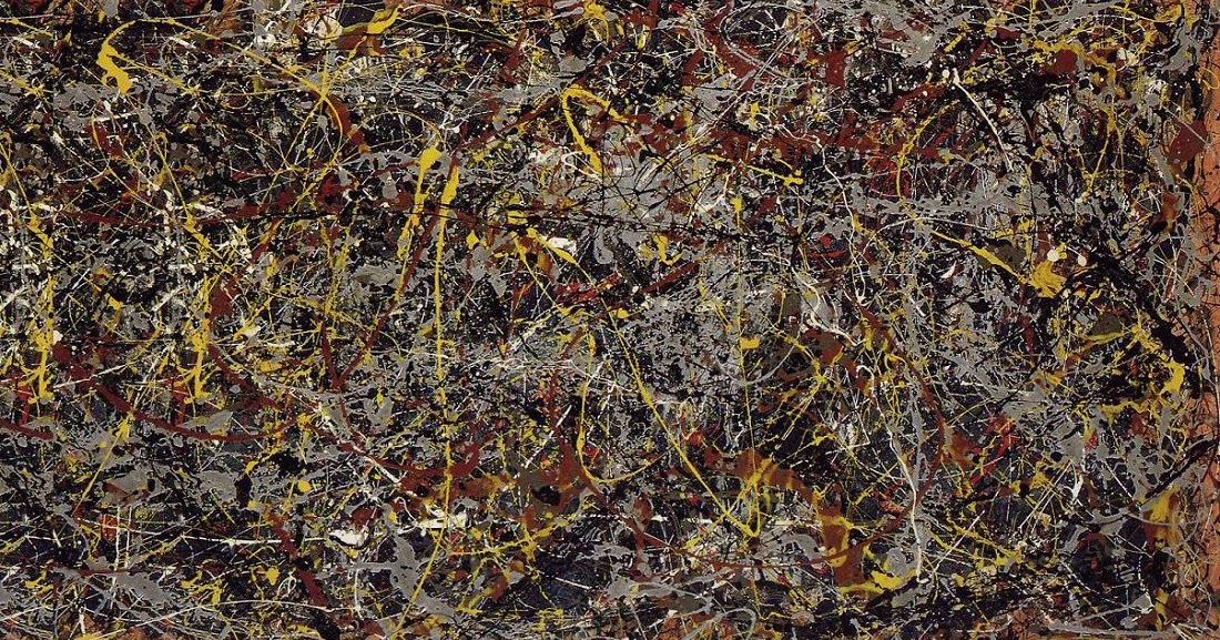 Quilted Fabric Art : Jackson Pollack on fabric