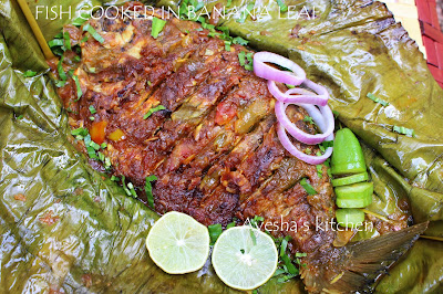 FISH COOKED IN BANANA LEAF / FISH POLLICHATH (With bilimbi fruit ...