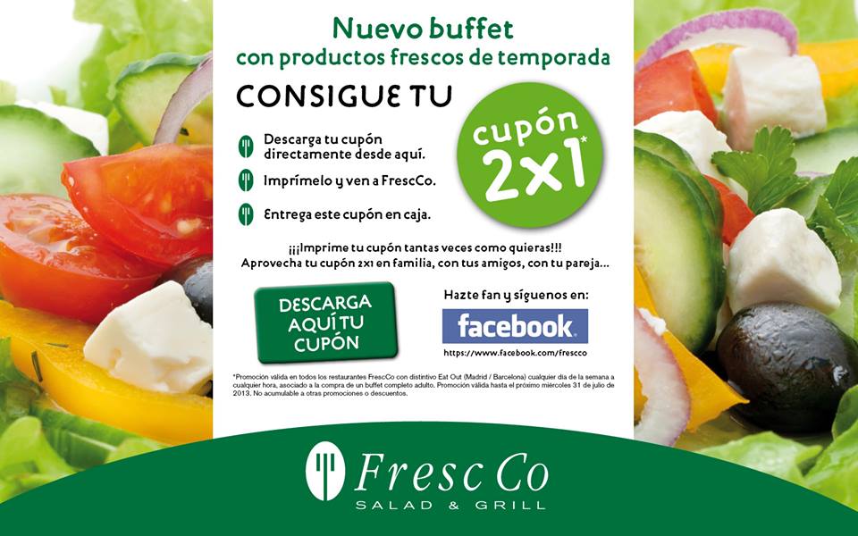 me gusta ahorrar: 2 x 1 en FrescCo