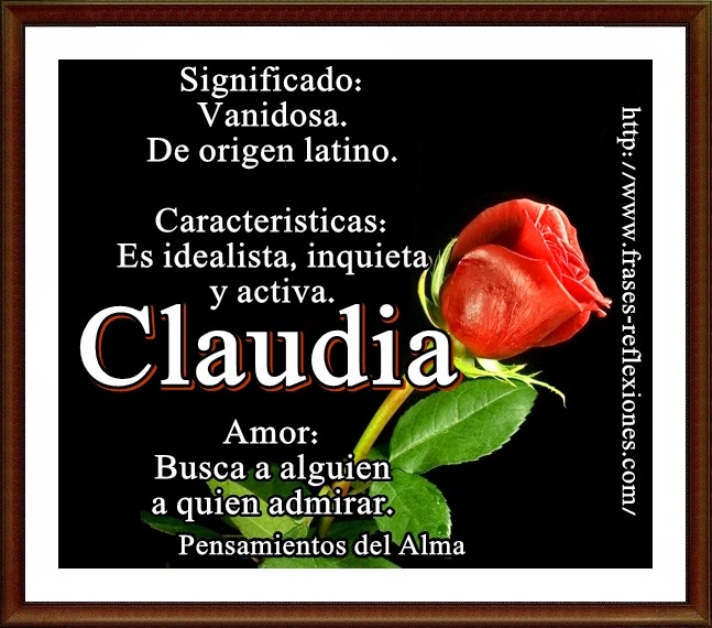 Que Significa Tu Nombre Claudia
