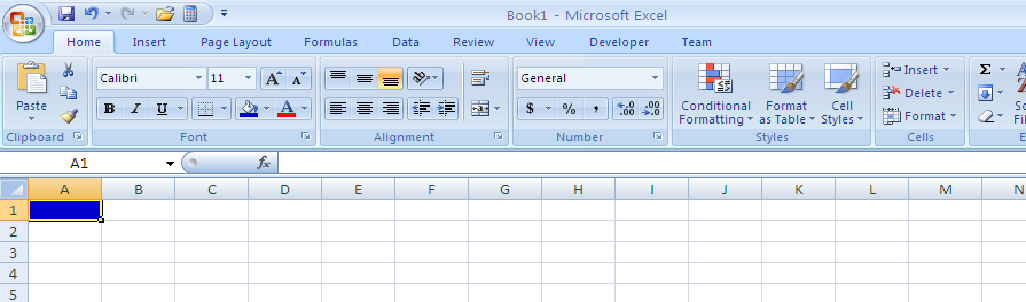 Learn To Excel: Excel 2007 Navigation