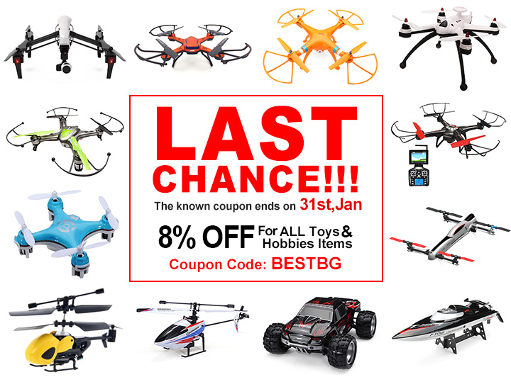 Las few days to get 8% OFF for RC Toys & Hobbies - BangGood.com coupon ...