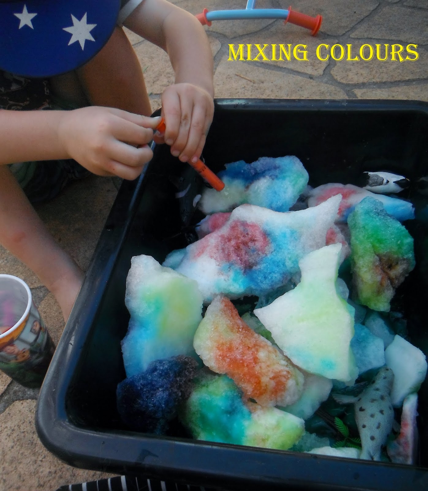 Adventures at home with Mum: Rainbow Ice-Crystal Science