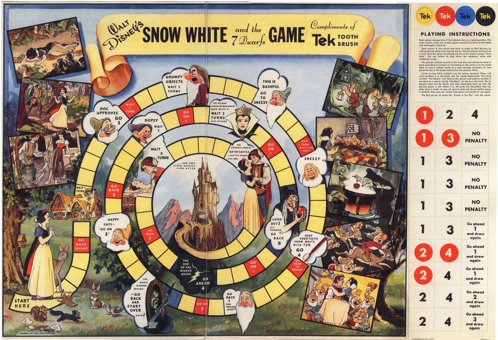 Filmic Light - Snow White Archive: Tek Toothbrush 'Snow White' Board Game