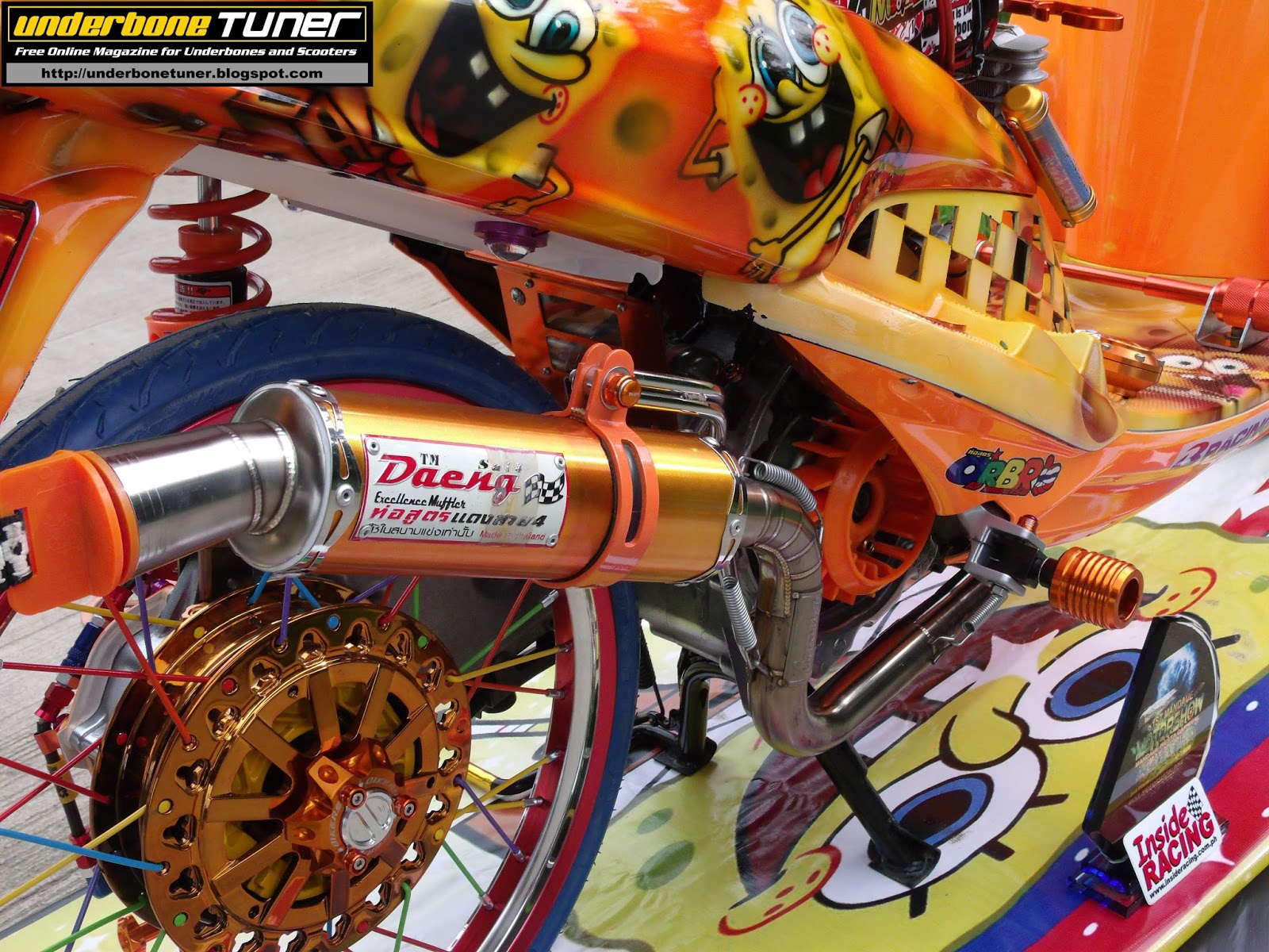 underbone tuner: SpongeBob Themed Thai- Style Yamaha MIO from Mandaue
