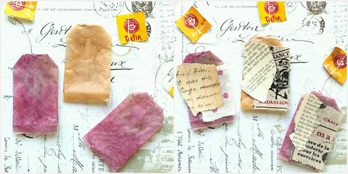 My journey through the mixed media world...: Recycled Tea Bags (Photo ...